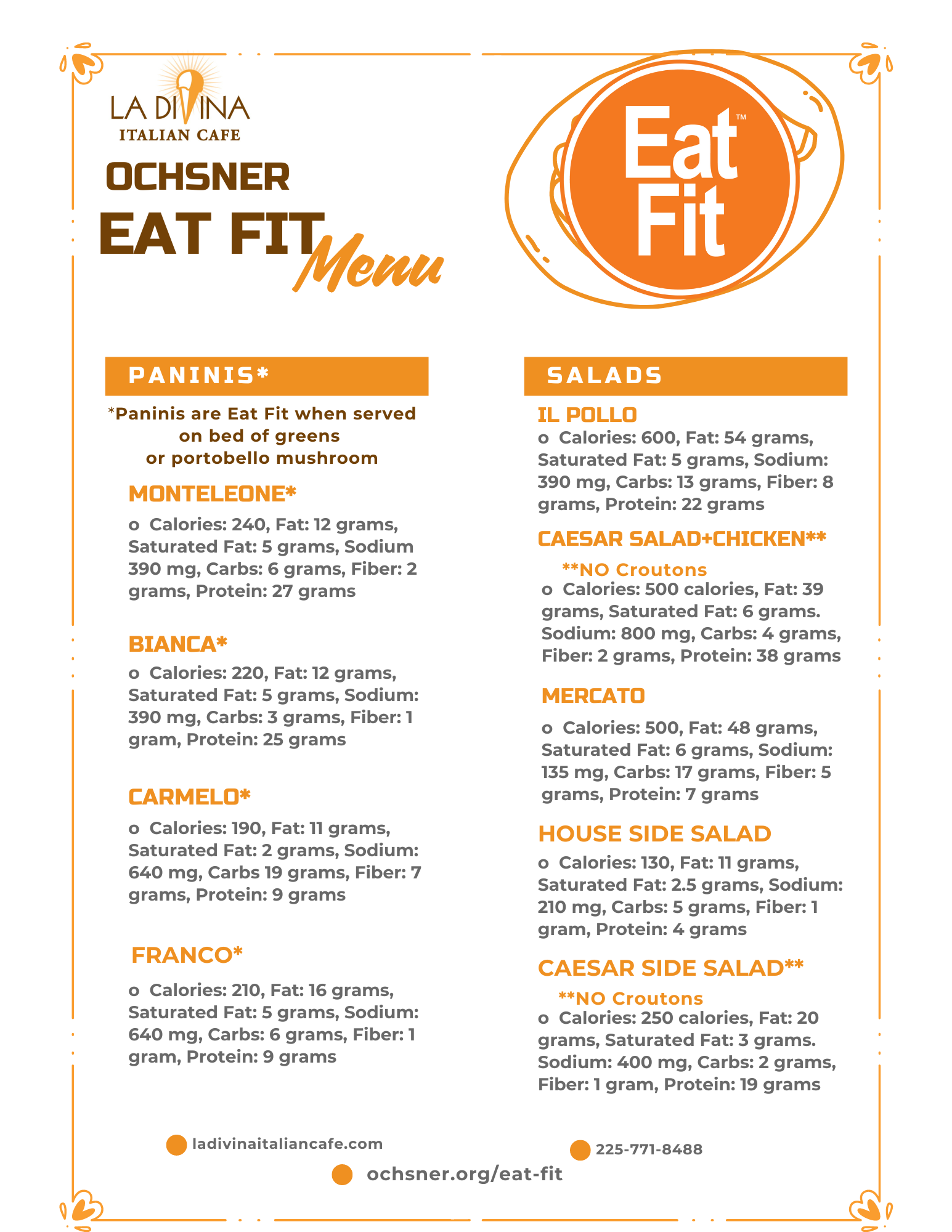 Eat Fit! – La Divina Italian Cafe